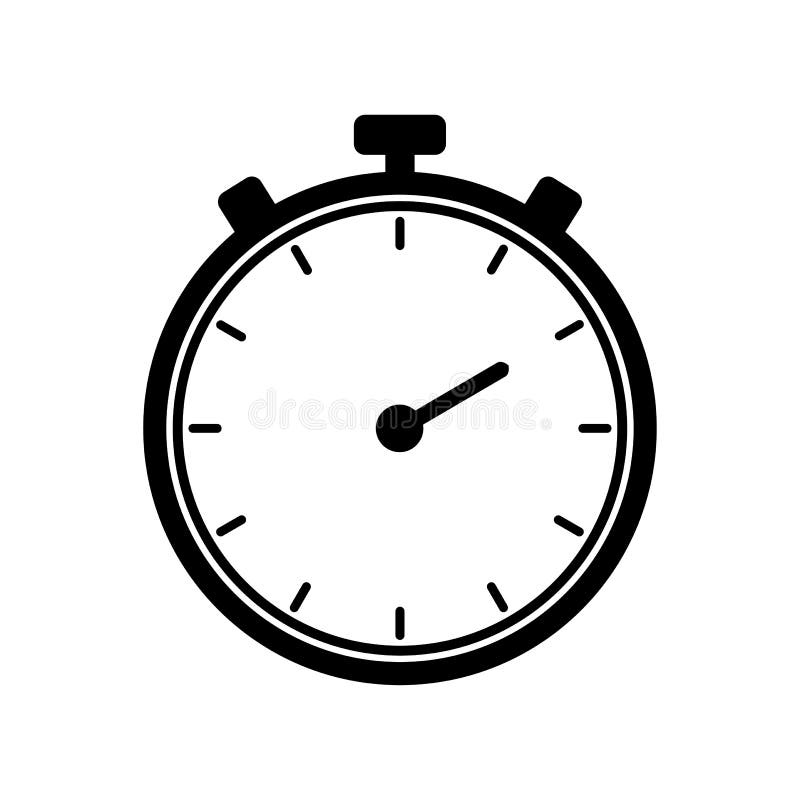 Black Timer Icon Vector Illustration Stock Illustration Illustration