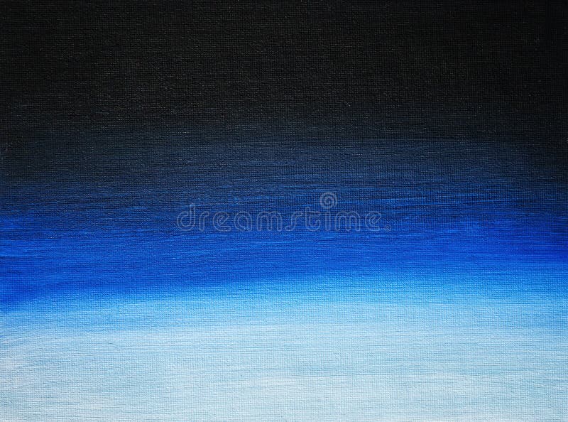 Black To Blue Gradient. Abstract Acrylic Painting Stock Illustration ...