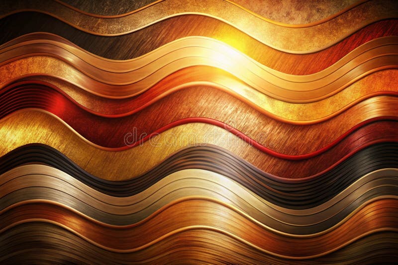Black To Gold Abstract Gradient Wavy Background Stock Illustration ...
