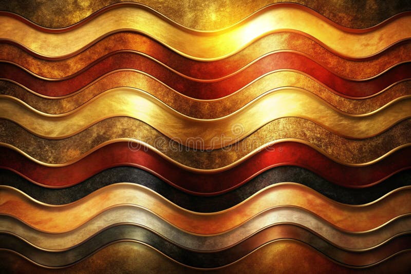 Black To Gold Abstract Gradient Wavy Background Stock Illustration ...