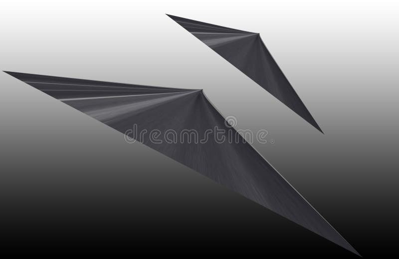 Black To Gray Graphic Design. 2 Delta Wings Stock Illustration ...