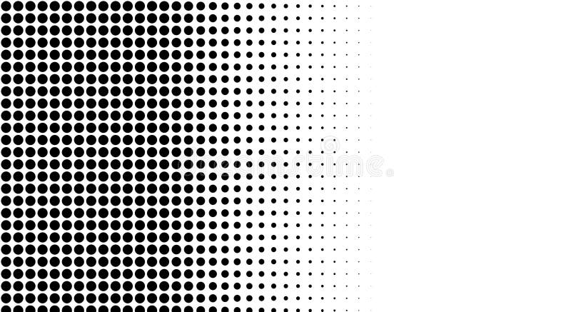 Horizontal Halftone Gradient Dot Design Stock Illustration ...
