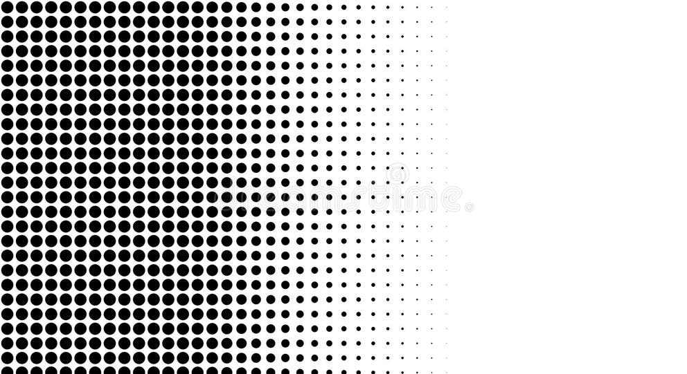 Horizontal Halftone Gradient Dot Design Stock Illustration ...