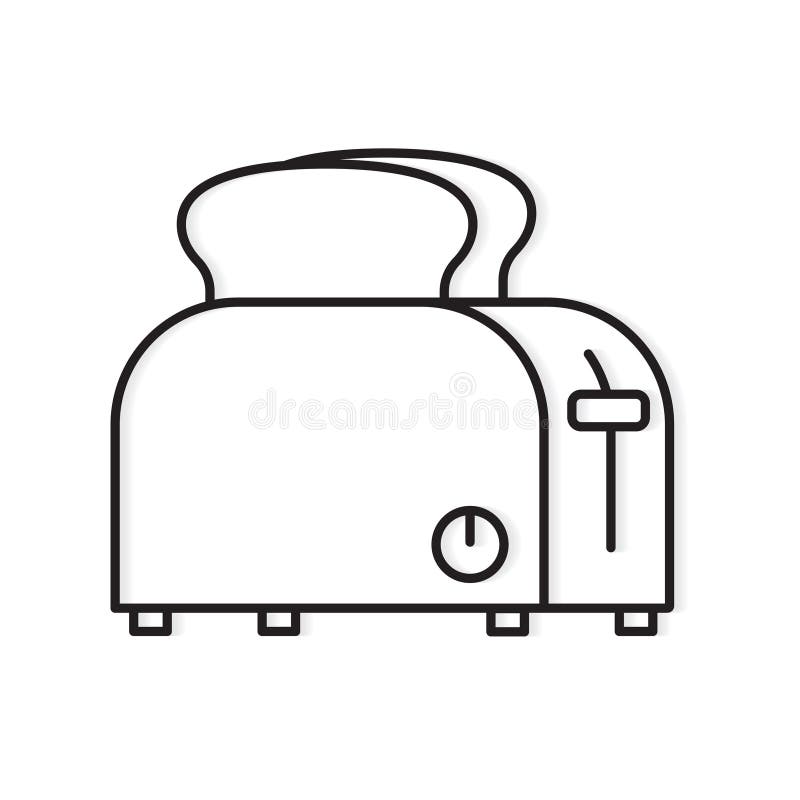 Black toaster icon stock vector. Illustration of equipment - 192090692