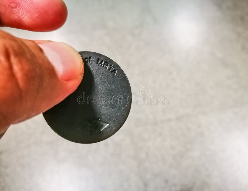 Electronic Ticket Card for MRT Train in Jakarta, Indonesia. Editorial ...