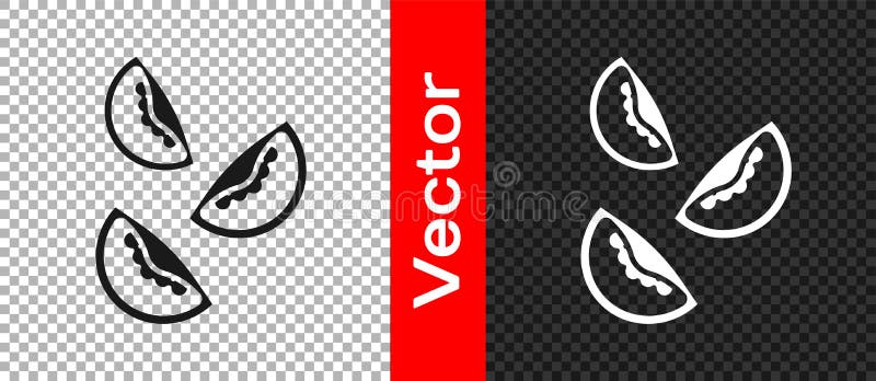 Black Tomato Icon Isolated on Transparent Background. Vector Stock ...