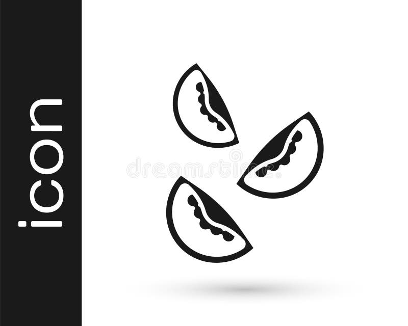Black Tomato Icon Isolated on White Background. Vector Stock Vector ...