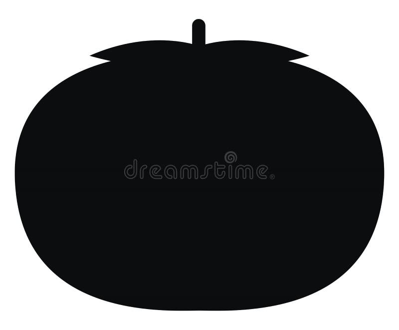 Black tomato, icon stock vector. Illustration of black - 259783935
