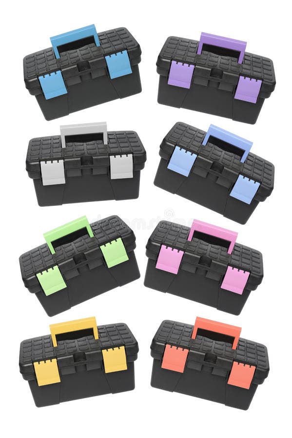 Black Tool Boxes stock illustration. Illustration of arranged - 94053981
