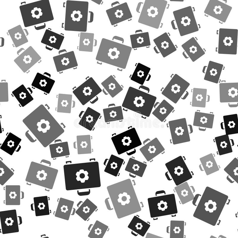 Black Toolbox Icon Isolated on Yellow Background. Tool Box Sign ...