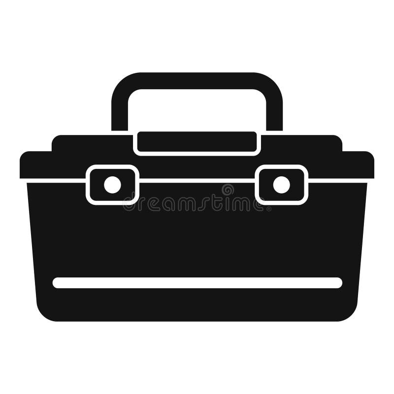 Black Toolbox Icon Representing Construction and Repair Stock Vector ...