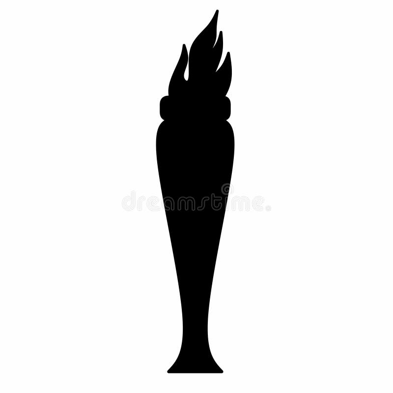 Black Torch Fire Logo Design Stock Vector - Illustration of ceremony ...