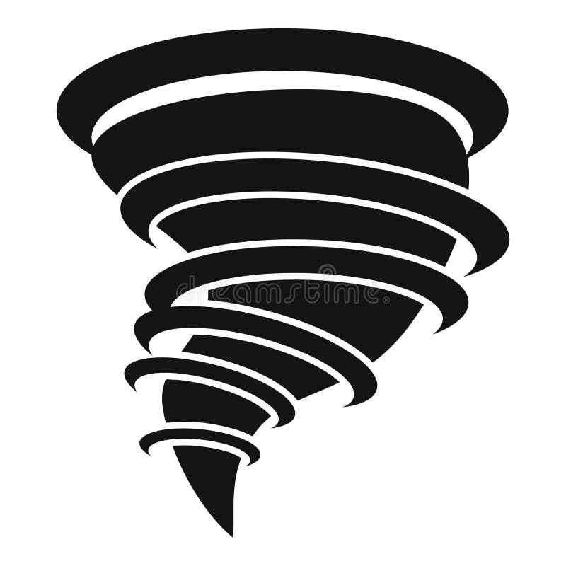 Black Tornado Rotating and Forming a Vortex Stock Vector - Illustration ...