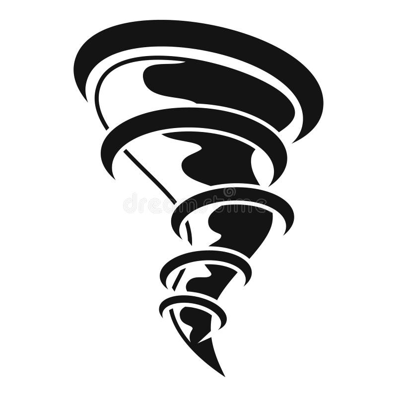 Black Tornado Rotating and Forming a Vortex Stock Vector - Illustration ...