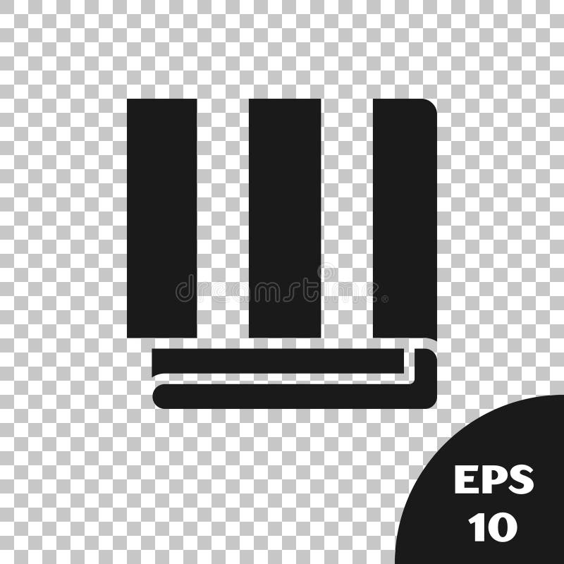 Black Towel Stack Icon Isolated on White Background Stock Vector ...