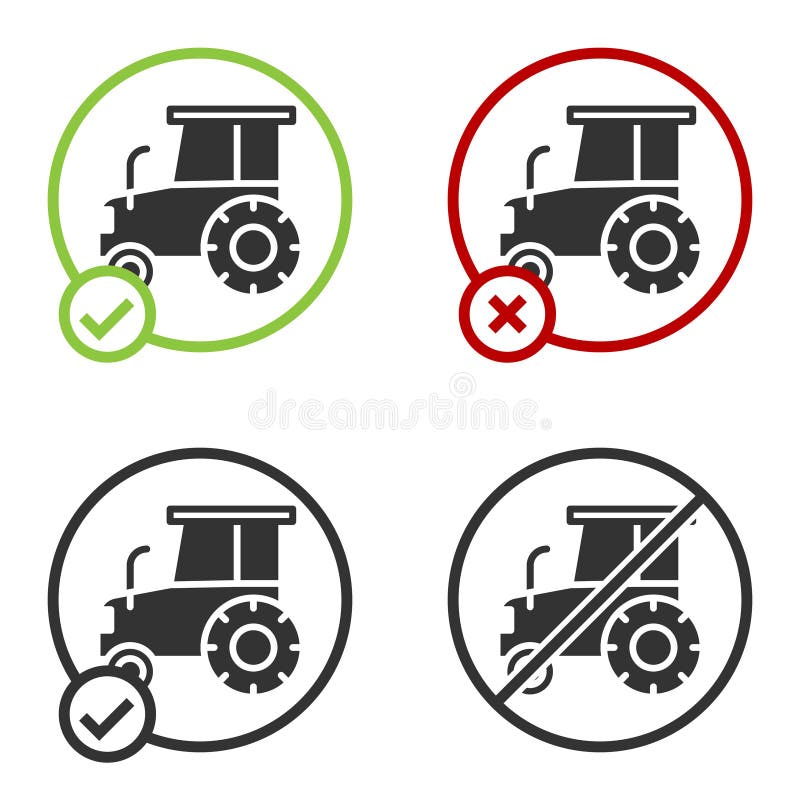 Tractor and circle stock vector. Illustration of round - 231279022