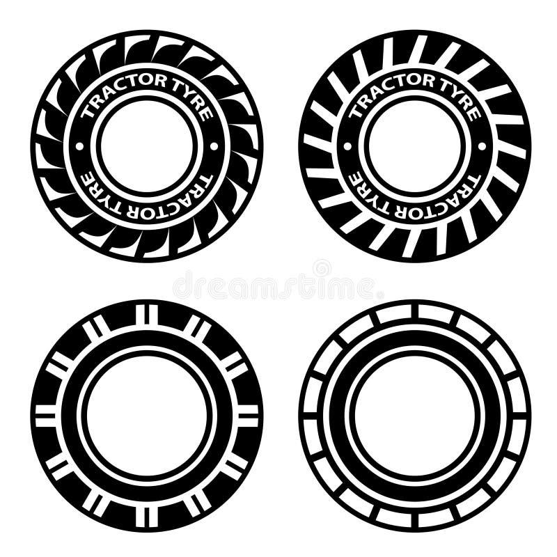 Tractor tyre stock vector. Illustration of graphic, silhouette - 13002641