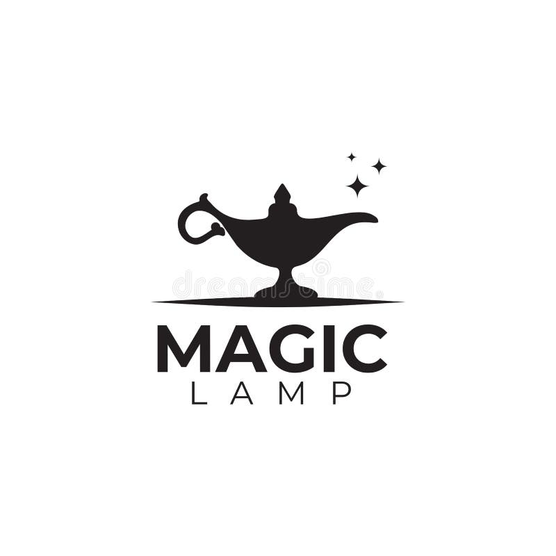 Black Traditional Magic Lamp Logo Design Stock Vector - Illustration of ...