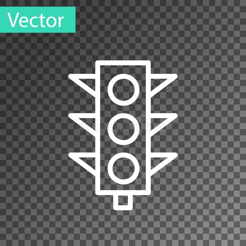 Black Traffic Light Icon Isolated on Transparent Background. Vector ...