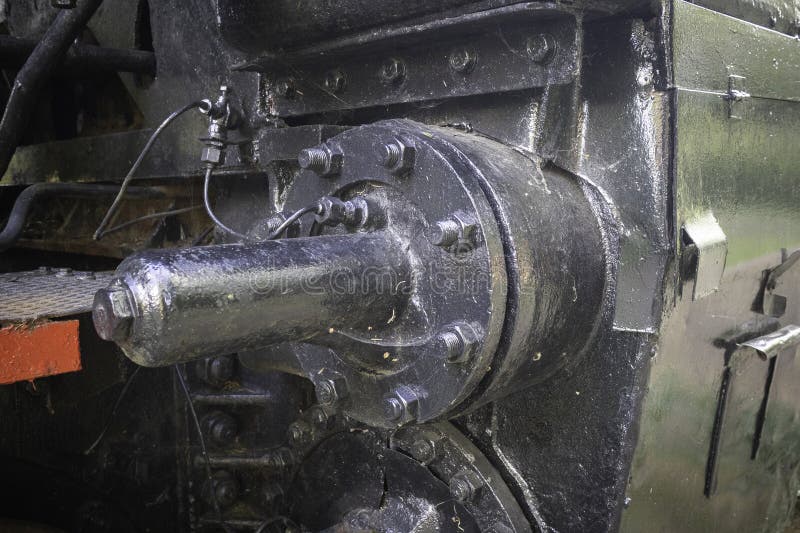 A Black Train Engine with a Red Stripe on the Front Editorial Stock ...