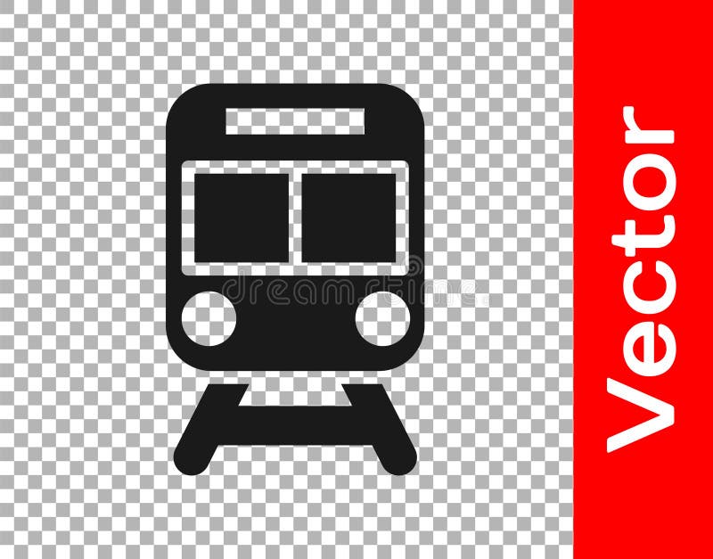Black Train and Railway Icon Isolated on Transparent Background. Public ... Black Train and Railway Icon Isolated on Transparent Background. Public ...