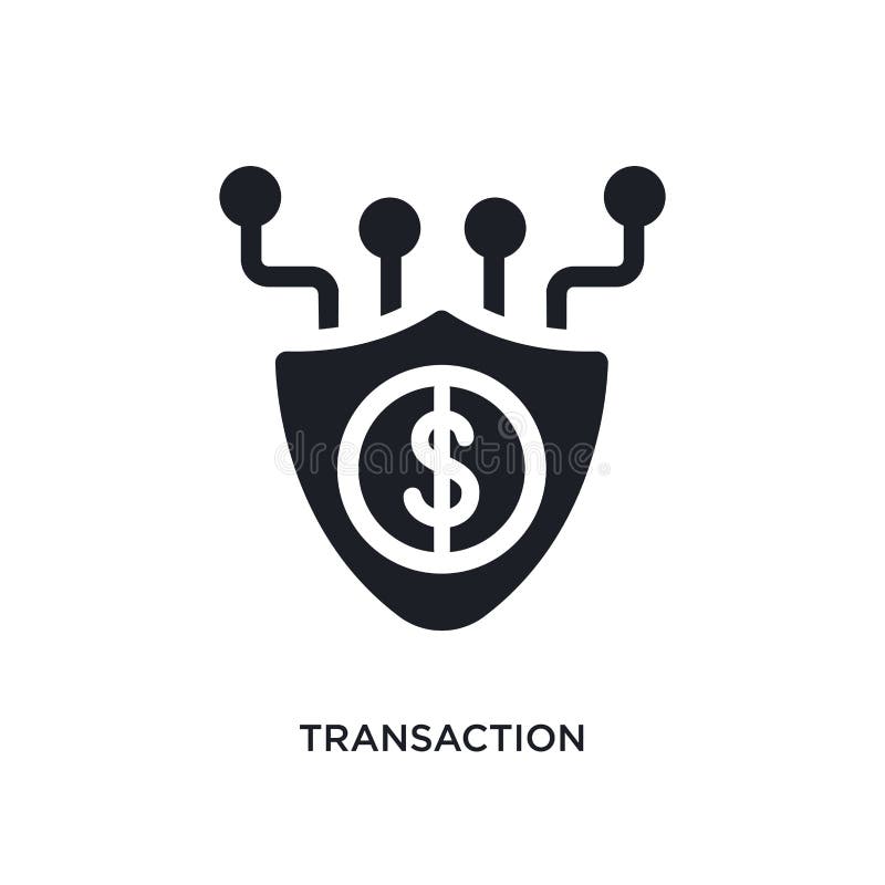 Black Transaction Isolated Vector Icon. Simple Element Illustration ...