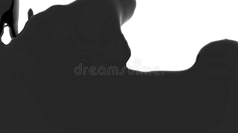 Black Transparent Liquid Fills Up Screen, Isolated on White Full HD ...