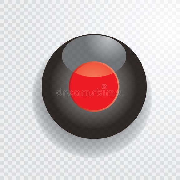 Black stop button stock vector. Illustration of glow - 124971235
