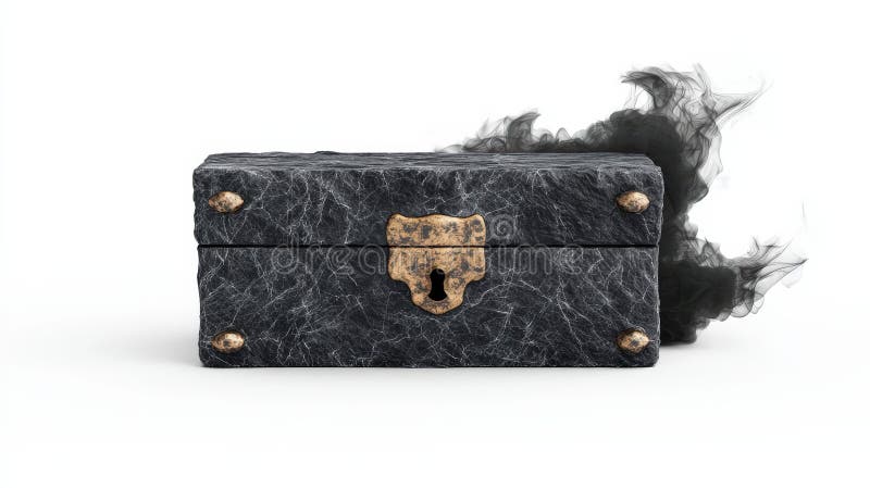Black Treasure Box with Smoke Effect Stock Illustration - Illustration ...