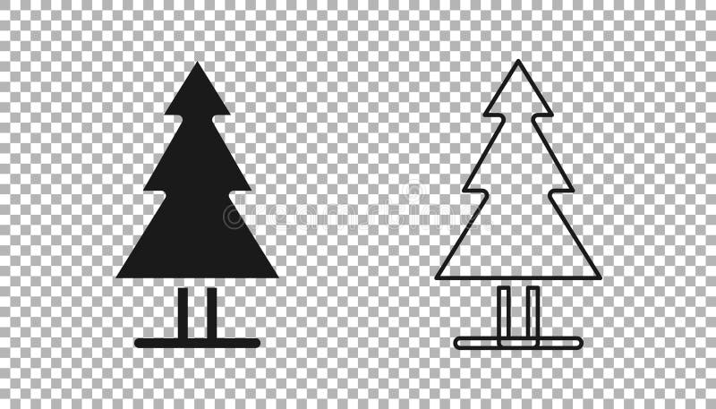 Black Tree Icon Isolated on Transparent Background. Forest Symbol Stock ...