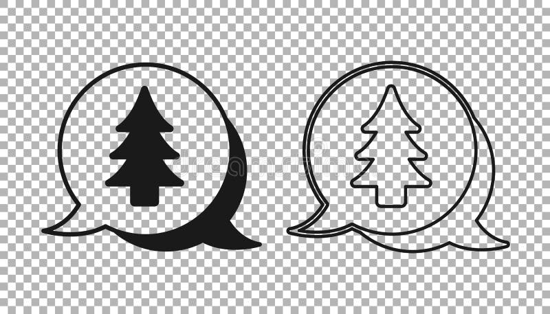 Black Tree Icon Isolated on Transparent Background. Forest Symbol Stock ...