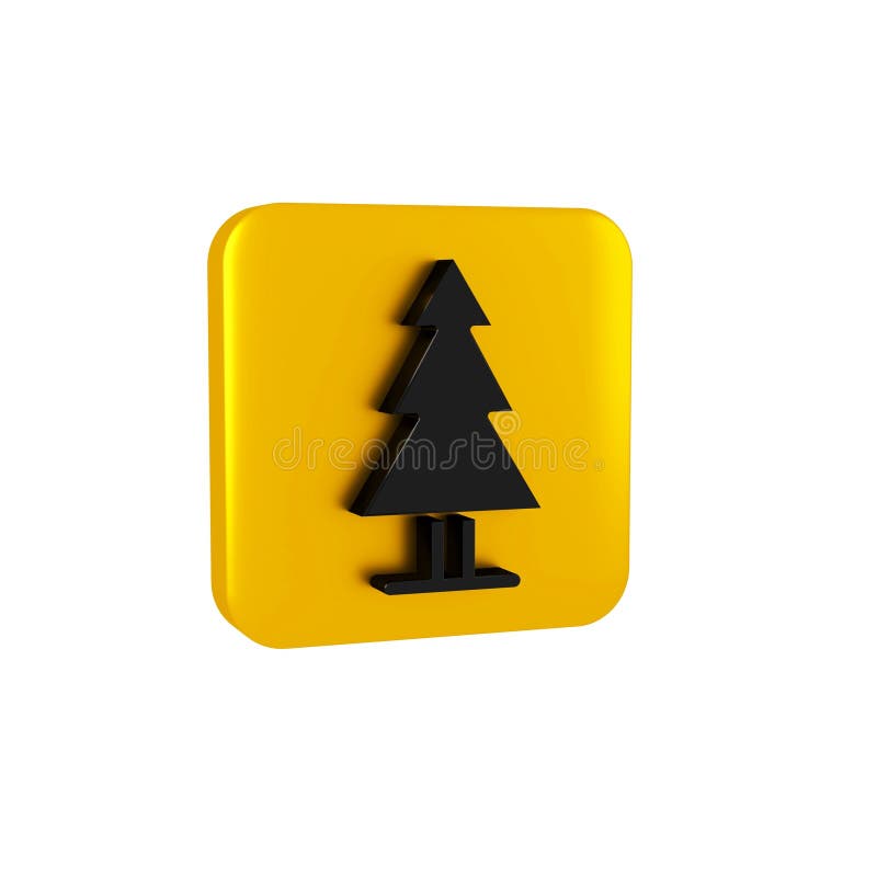 Black Tree Icon Isolated on Transparent Background. Forest Symbol ...