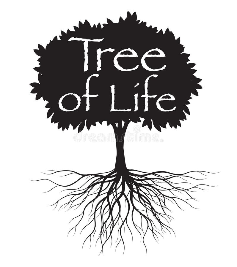 Black Tree of Life. Vector Illustration Stock Vector - Illustration of ...