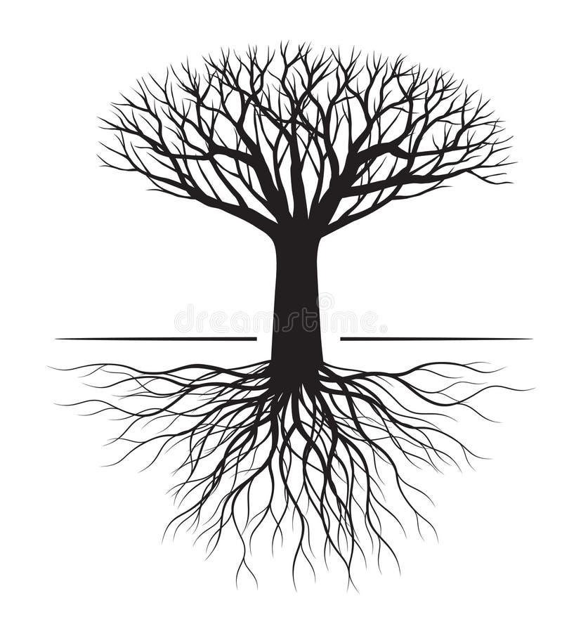 Tree Roots Outline Stock Illustrations – 1,786 Tree Roots Outline Stock ...