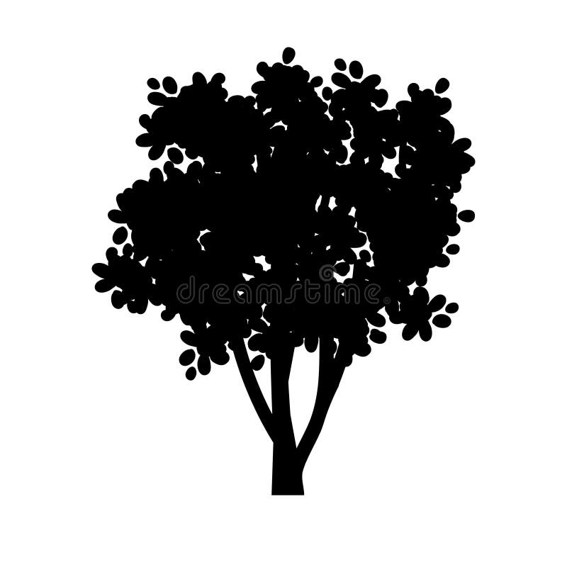 Black tree silhouette stock vector. Illustration of collection - 260103632