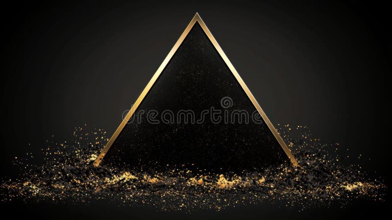 Black Triangle Gold Border Glitter Effect Stock Photos - Free & Royalty ...