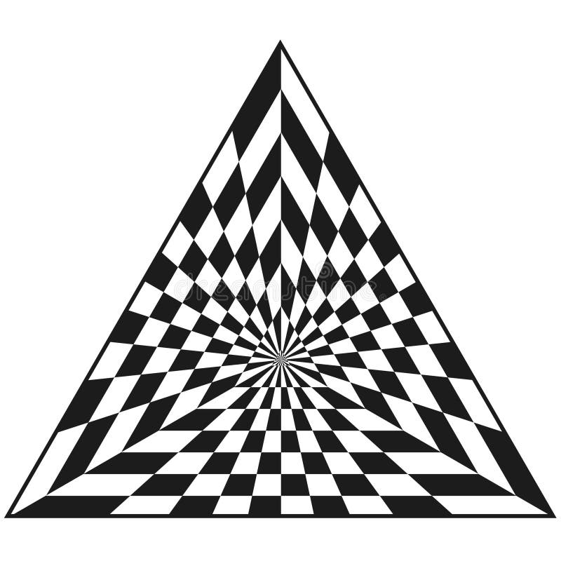 Black Triangle Pattern. Optical Illusion Graphic. Geometric Vector Art ...