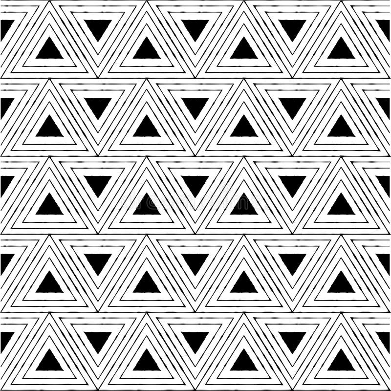 Black Triangle Seamless Pattern Stock Vector - Illustration of design ...