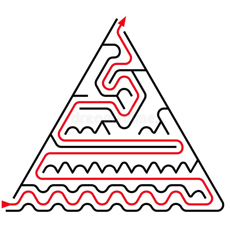 Complex Puzzle with Solution Stock Vector - Illustration of baby, black ...