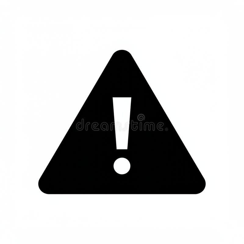 Black Triangular Warning Sign Stock Illustrations – 2,914 Black ...