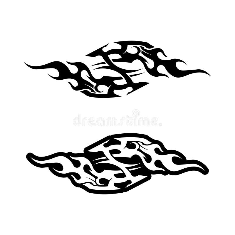 Black Tribal Vector Logo Design Icon and Sign Tribal Stock Illustration ...
