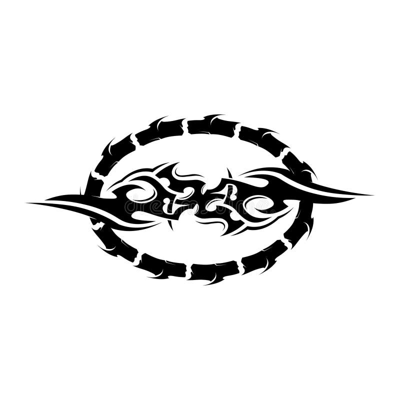 Black Tribal Vector Logo Design Icon and Sign Tribal Stock Illustration ...