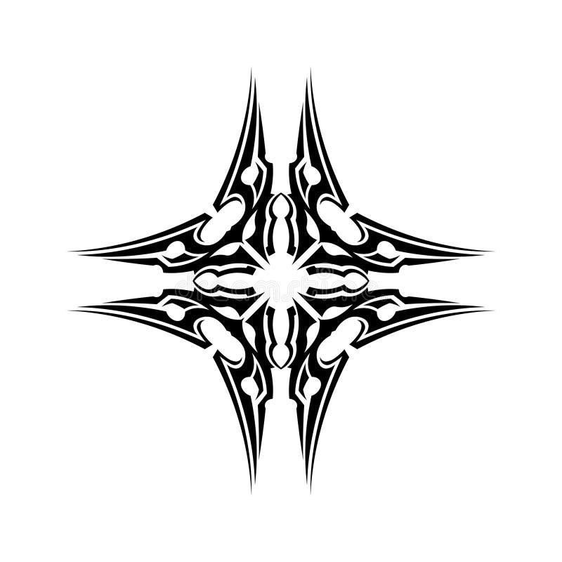 Black Tribal Vector Logo Design Icon and Sign Tribal Stock Illustration ...