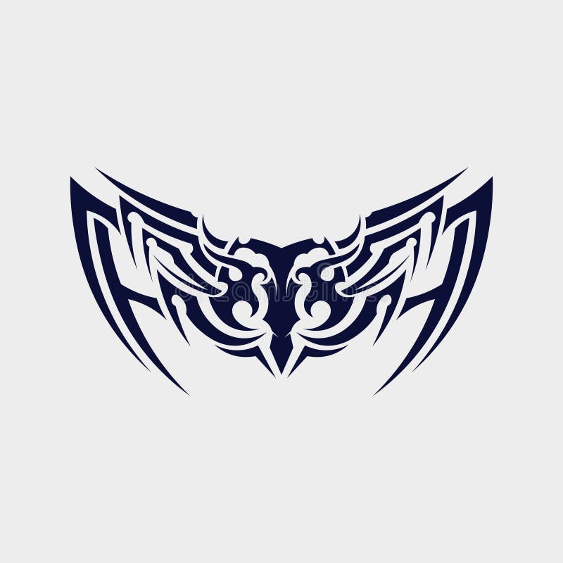 Black Tribal Vector Logo Design Icon and Sign Tribal Stock Illustration ...