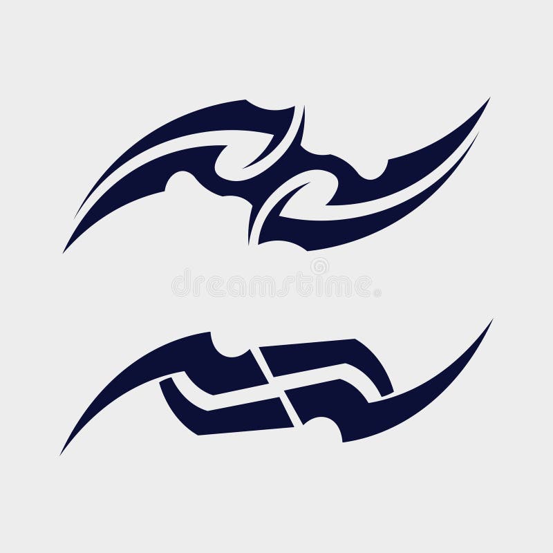Black Tribal Vector Logo Design Icon and Sign Tribal Stock Vector ...