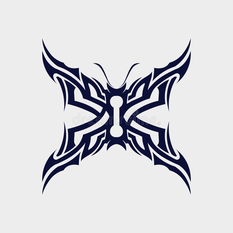 Black Tribal Vector Logo Design Icon and Sign Tribal Stock Illustration ...