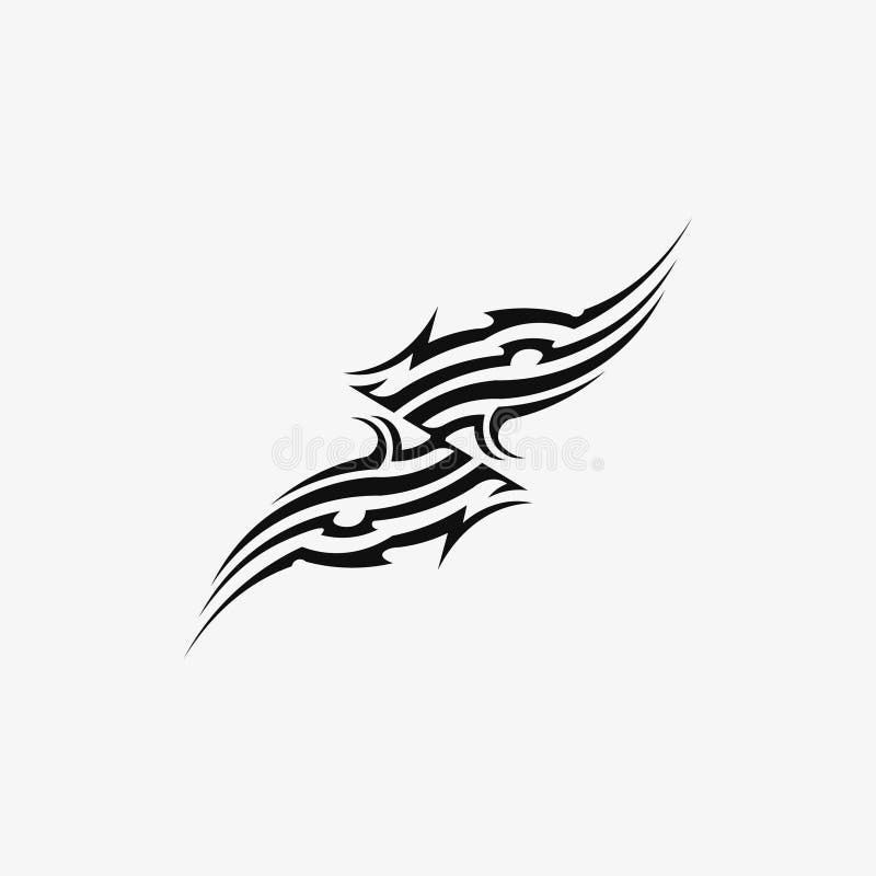 Black Tribal Vector Logo Design Icon and Sign Tribal Stock Illustration ...