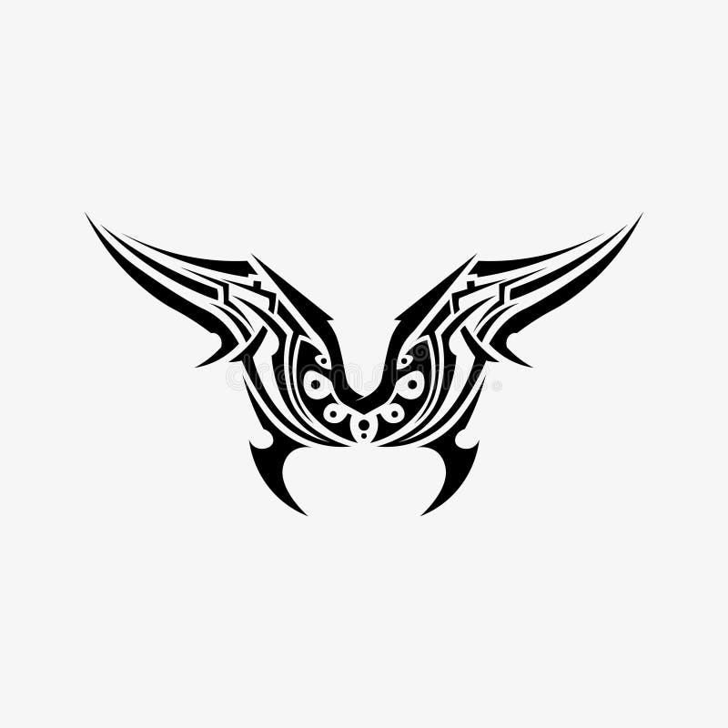 Black Tribal Vector Logo Design Icon and Sign Tribal Stock Illustration ...