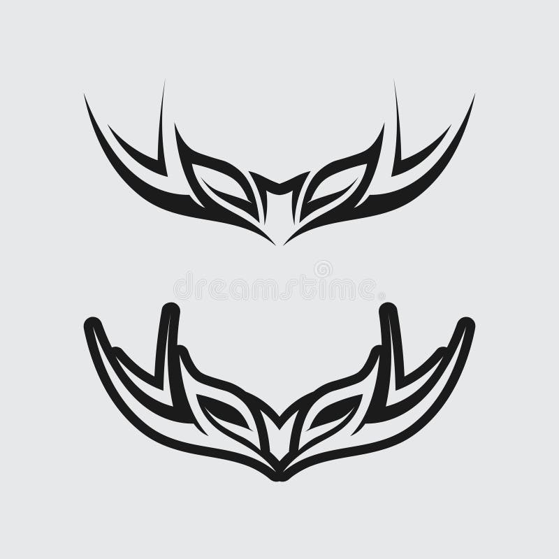 Black Tribal Vector Logo Design Icon and Sign Tribal Stock Illustration ...