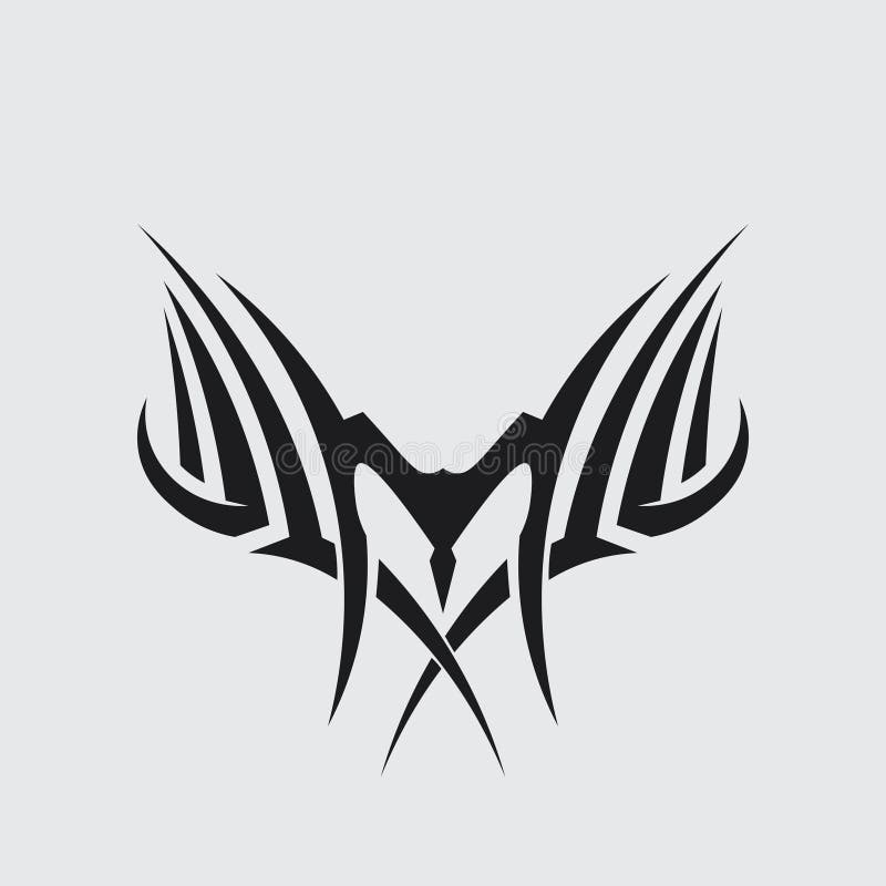 Black Tribal Vector Logo Design Icon and Sign Tribal Stock Illustration ...